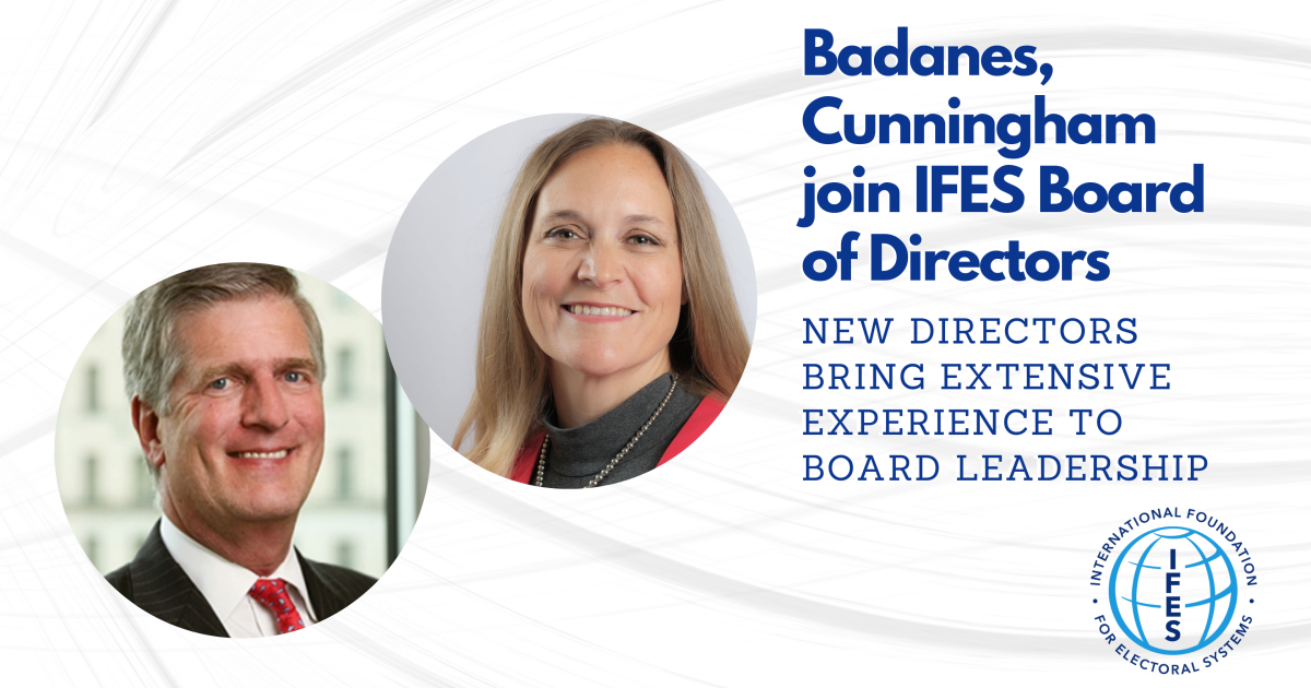 IFES Welcomes New Directors | IFES - The International Foundation for ...